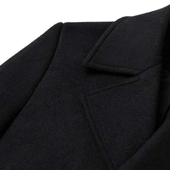 Jackets & Coats | Mens Leona Wool Blend Long Coat Black | Poshmark